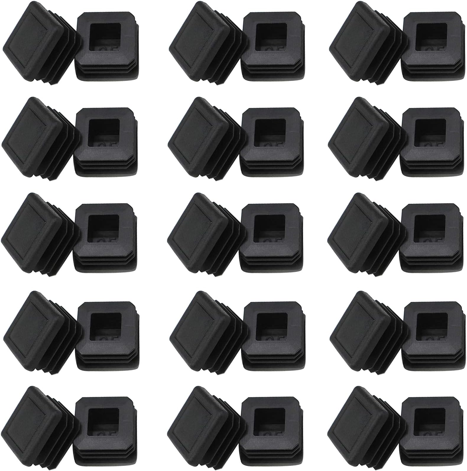 Amazon.com: 1 1/2" Square Tubing Plug End Caps, 20 Pack Tubing Post End ...