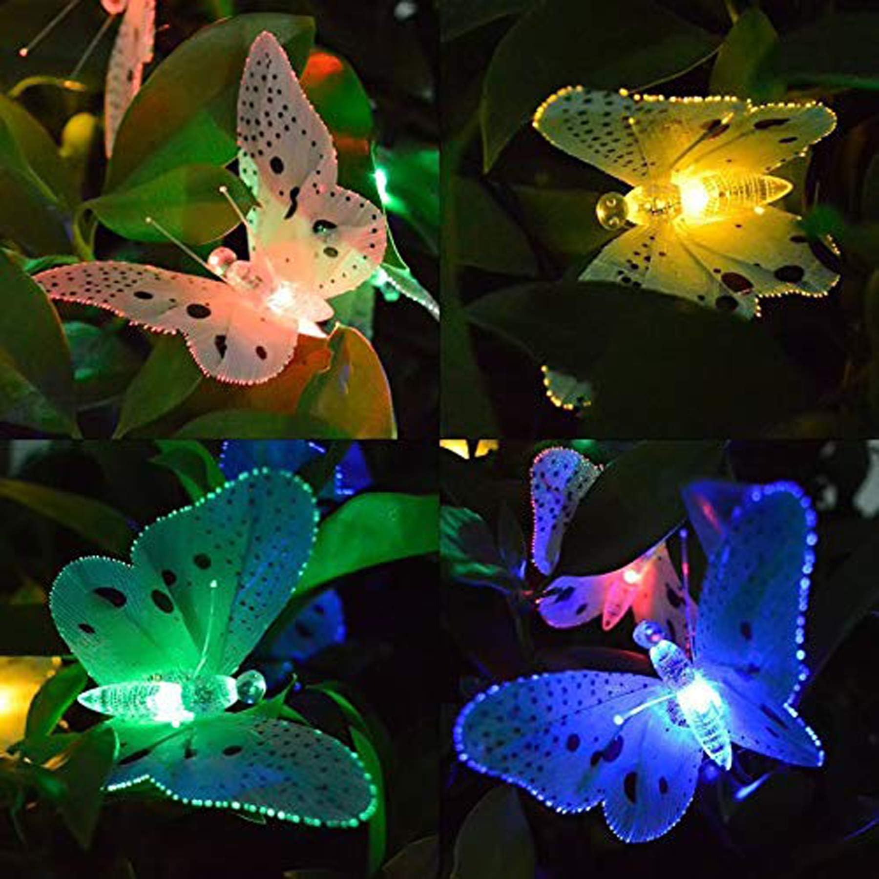 Amazon.com: SNOMYRS Solar Light String Outdoor 11.9Ft Fiber Optic ...