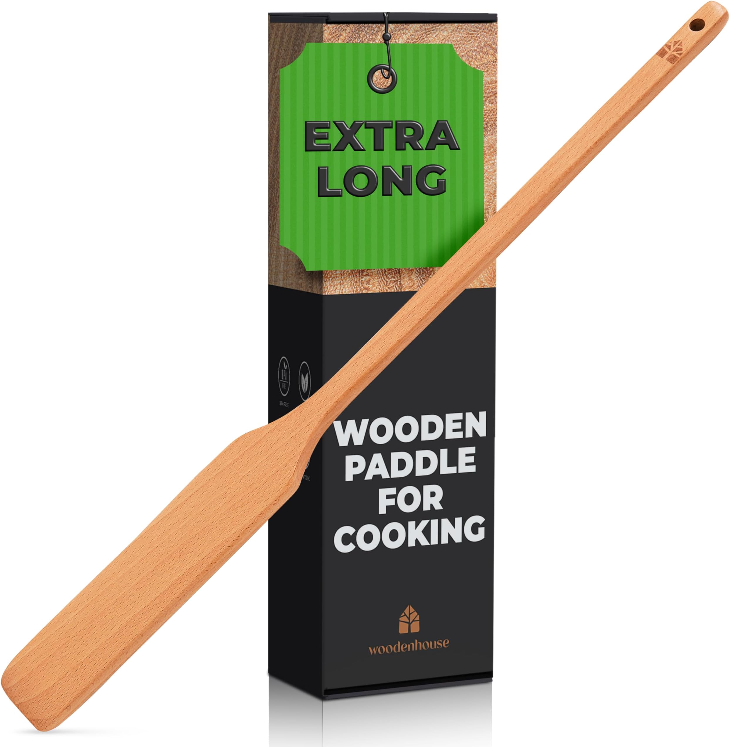 Amazon.com: Extra Long 24 Inch Wooden Spoon + 16 Inch Stainless Steel ...