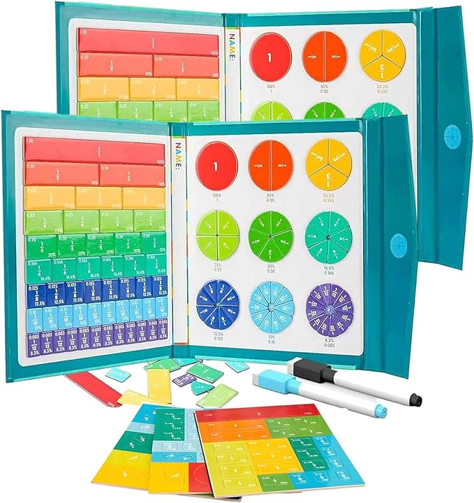 Amazon.com: Magnetic Fraction Demonstration Book, 102-Piece Magnetic ...