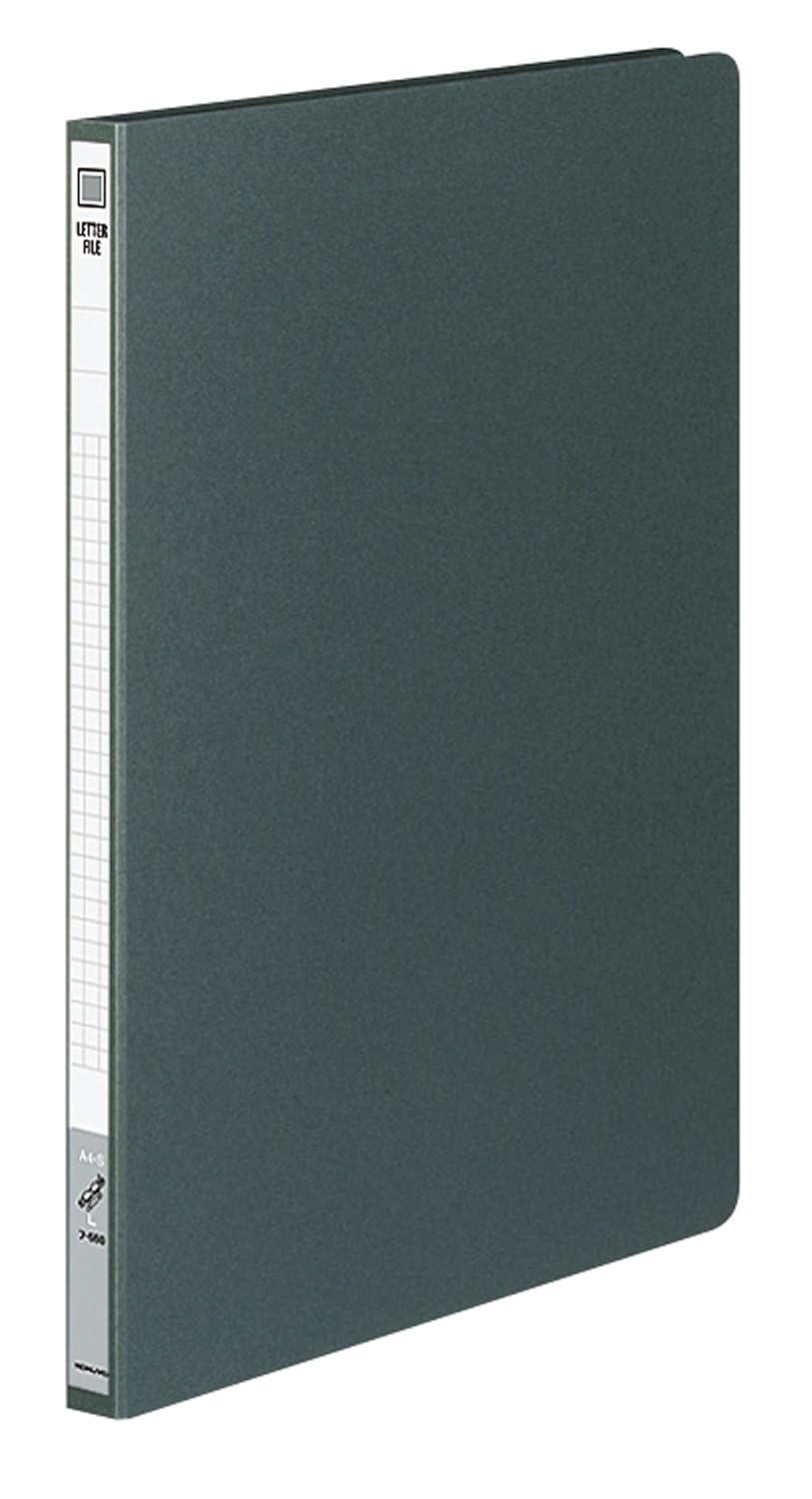 Kokuyo letter file IroAtsu paperboard cover 2 hole A4 120-sheet dark ...