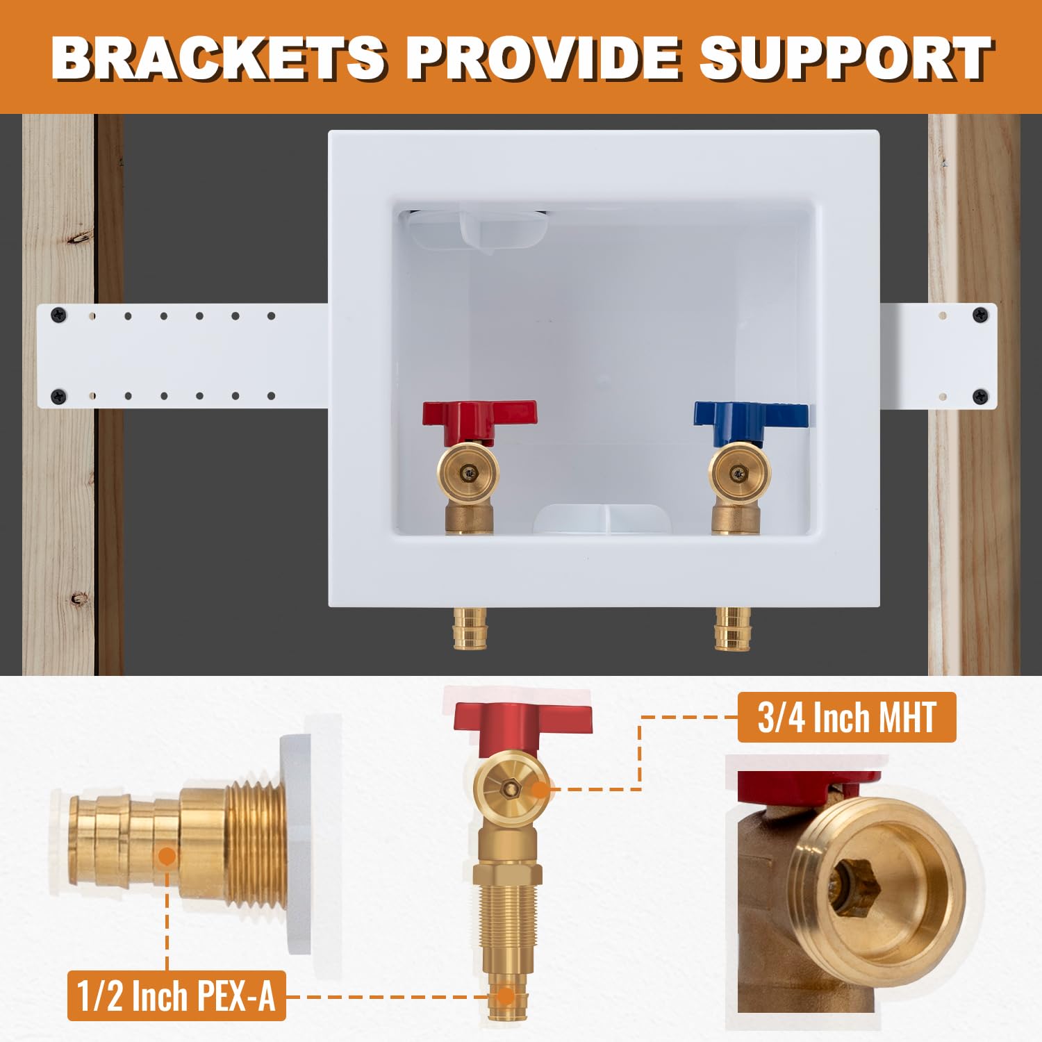 Snapklik.com : SUNGATOR Pex A Washer Box, 1/2 Inch Pex A Expansion ...