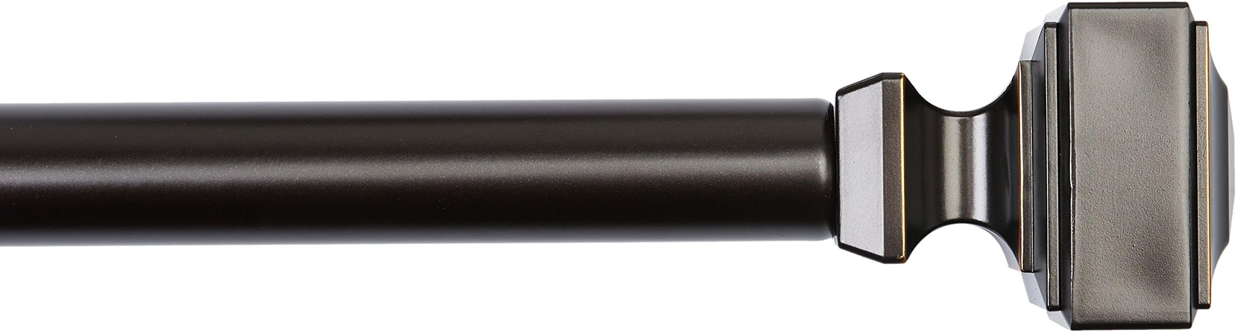 Amazon Basics 1" Wall Curtain Rod with Square Finials, 36" to 72 ...