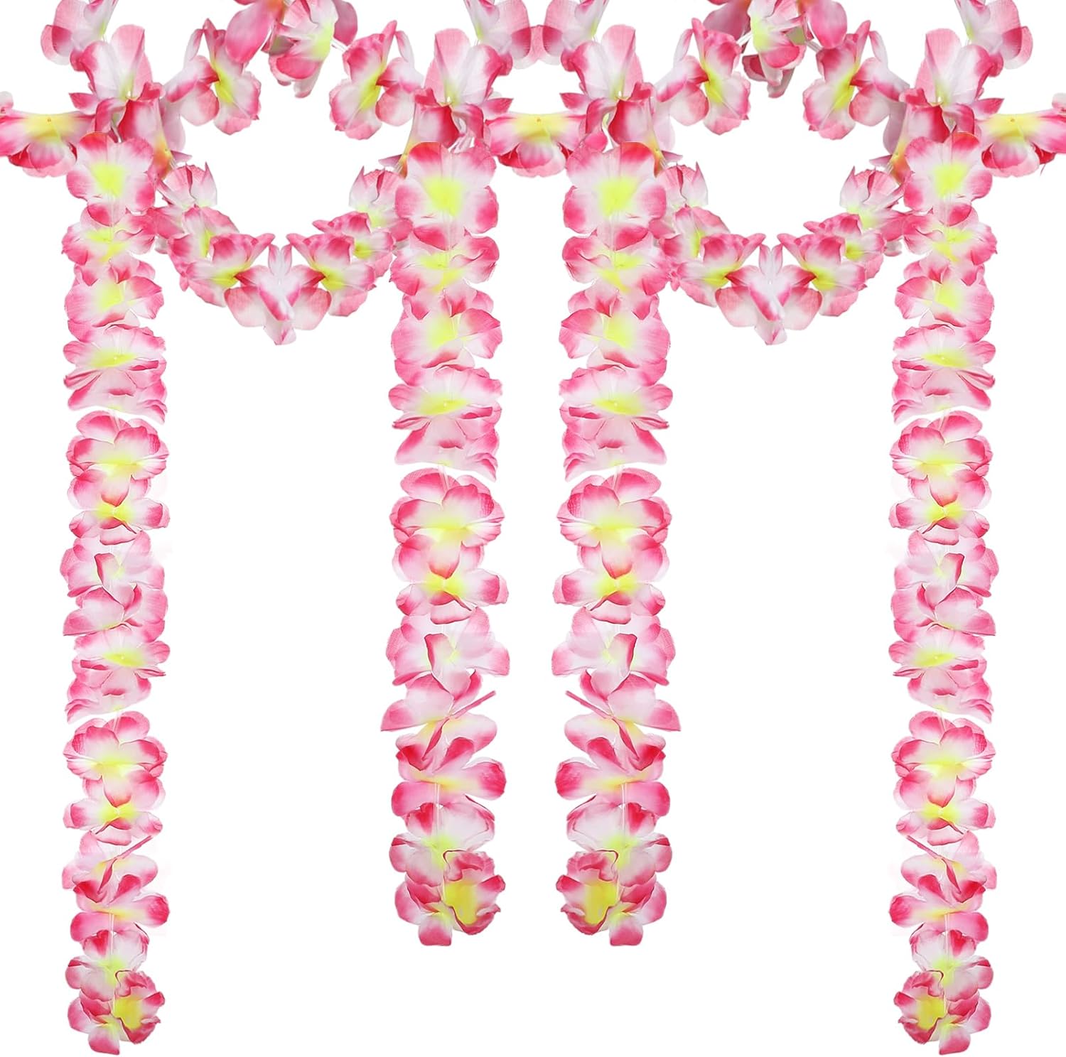 Amazon.com: Moucuny 12 Pcs Tropical Flower Banner Hawaiian Garland Luau ...