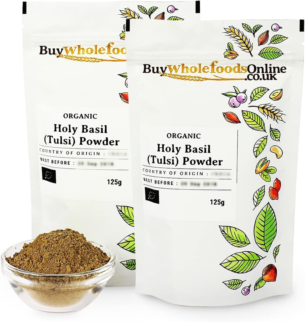 Organic Holy Basil (Tulsi) Powder 250g (BWFO) : Amazon.co.uk: Health ...