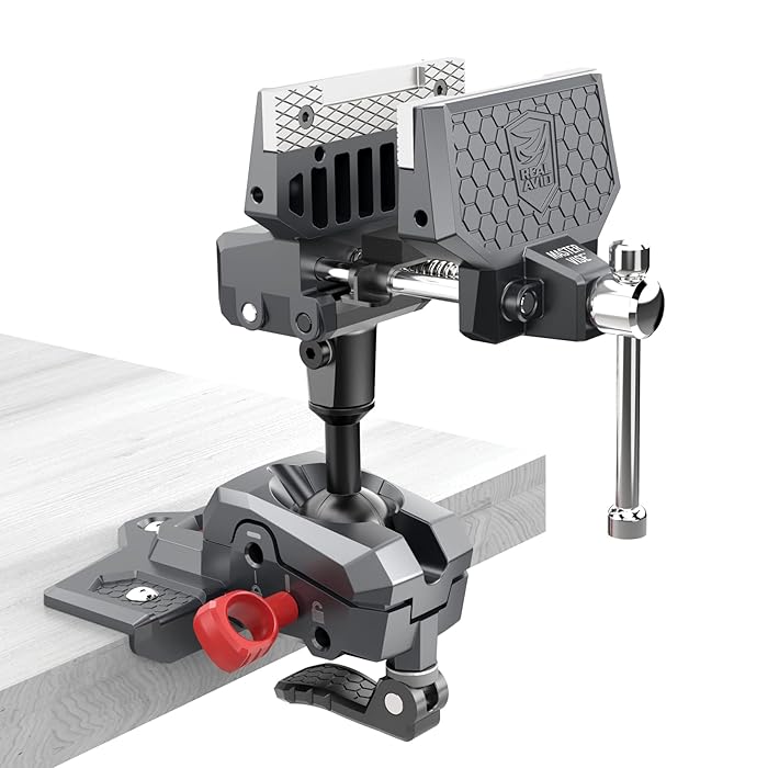 Buy Real Avid Precision Bench Vise with Clamping Vise Jaws & Swiveling ...