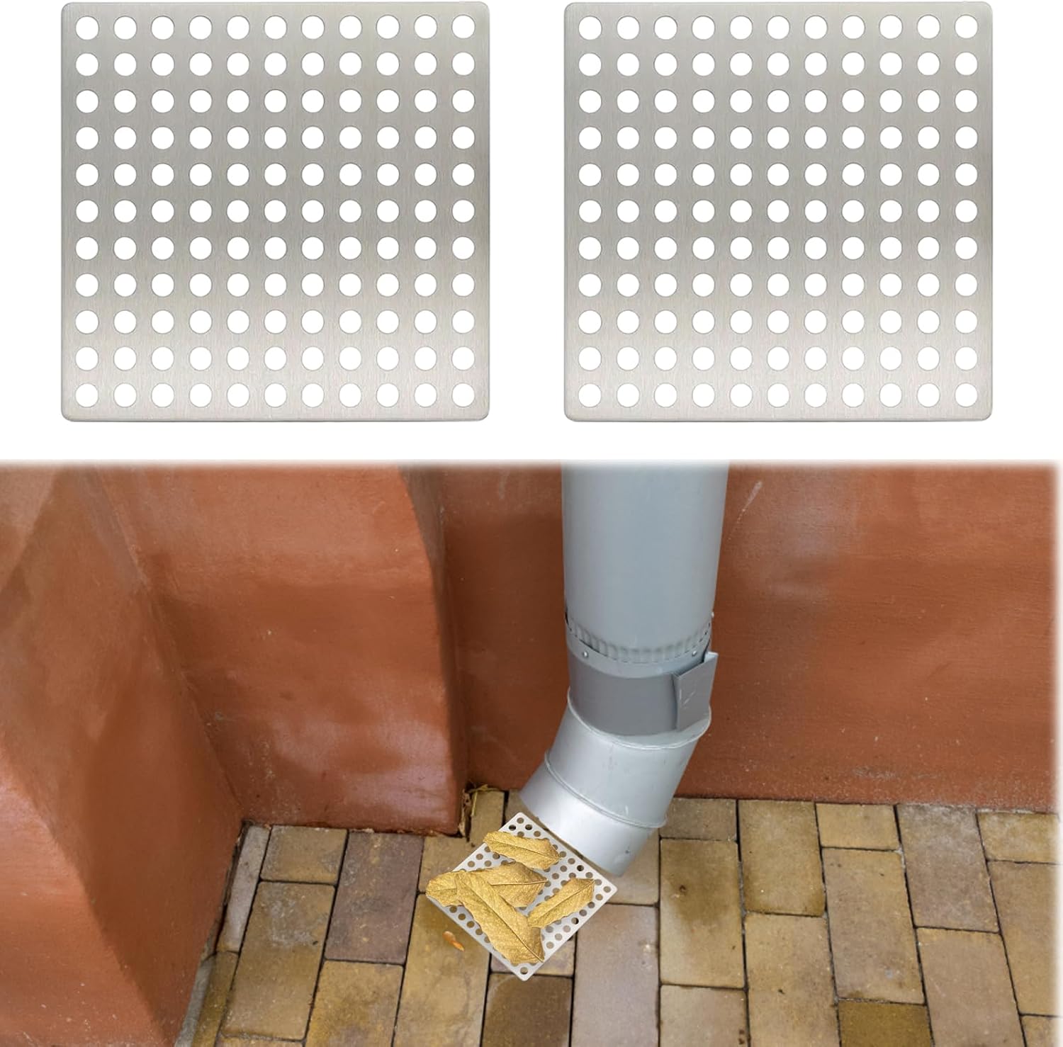 2 Pack 15×15cm Stainless Steel Drain Cover, Drain Covers Outdoor ...