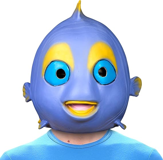 Amazon.com: Zadin Fish Costume Mask, Halloween Fish Head Mask, Fishy ...
