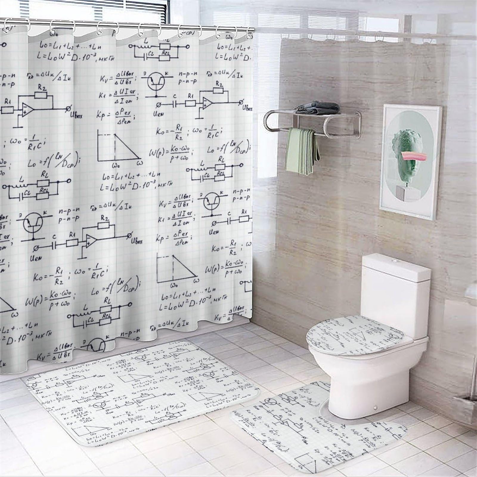 wholesale online in Fractal Shower Curtain Geometry Art | Red Yellow ...