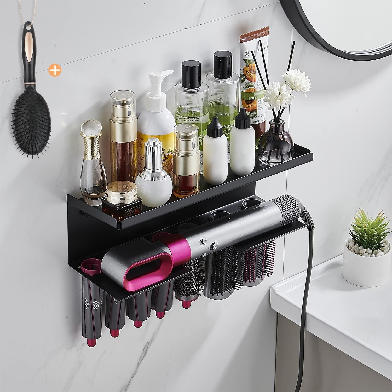 Amazon.com: Wall Mounted Airwrap Holder for Dyson - SS304 Hair Dryer ...