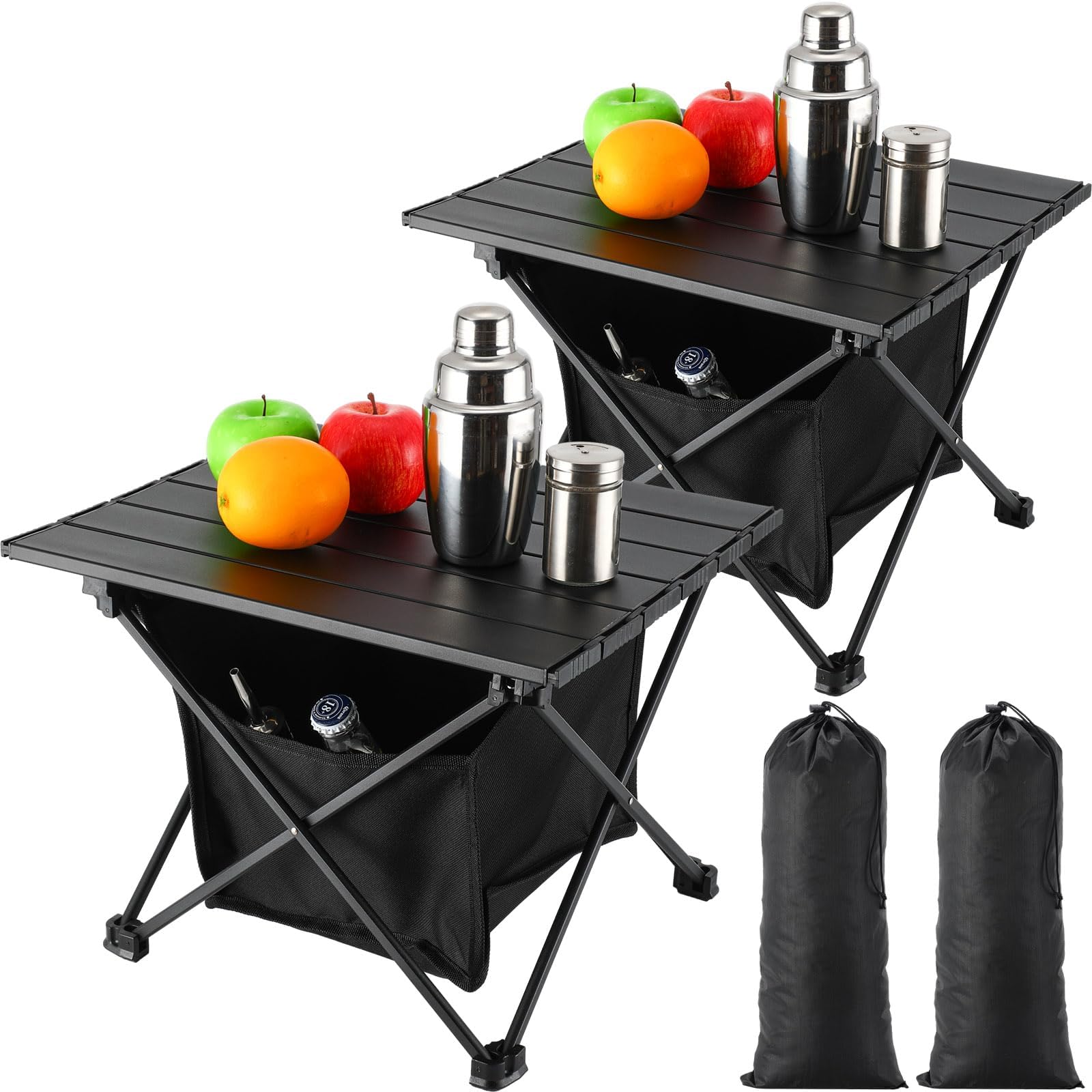 Amazon.com: Tatuo 2 Pack Portable Camping Side Table with Storage Bag ...
