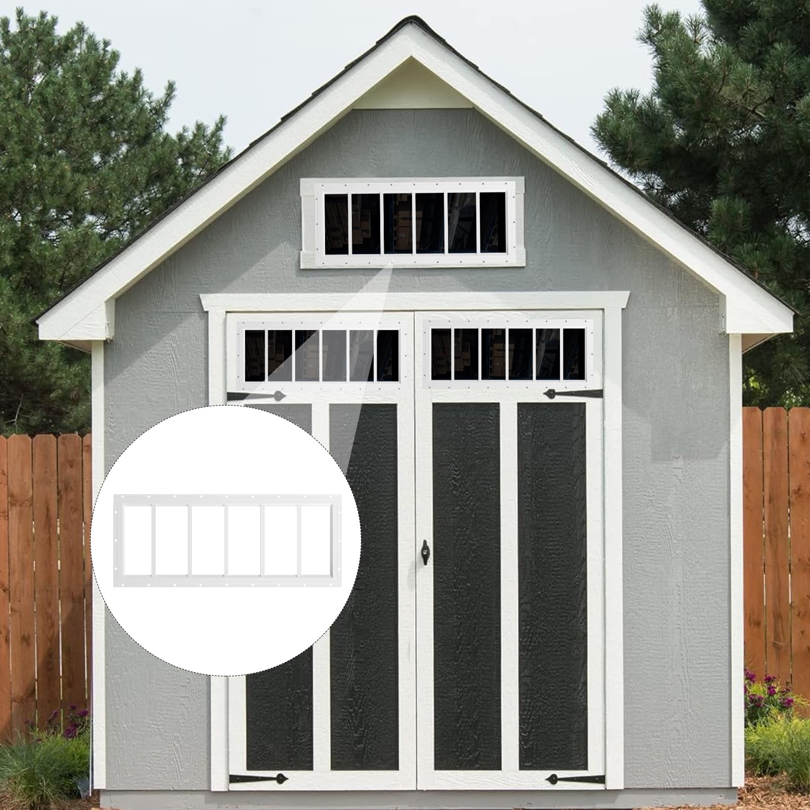 Snapklik.com : NeatiEase 2 Pack Shed Windows 10"x35", Transom Window ...