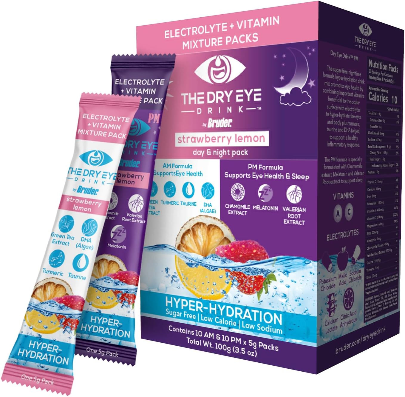 Amazon.com: The Dry Eye Drink l Ultimate Hydration for Dry Eyes l Sugar ...