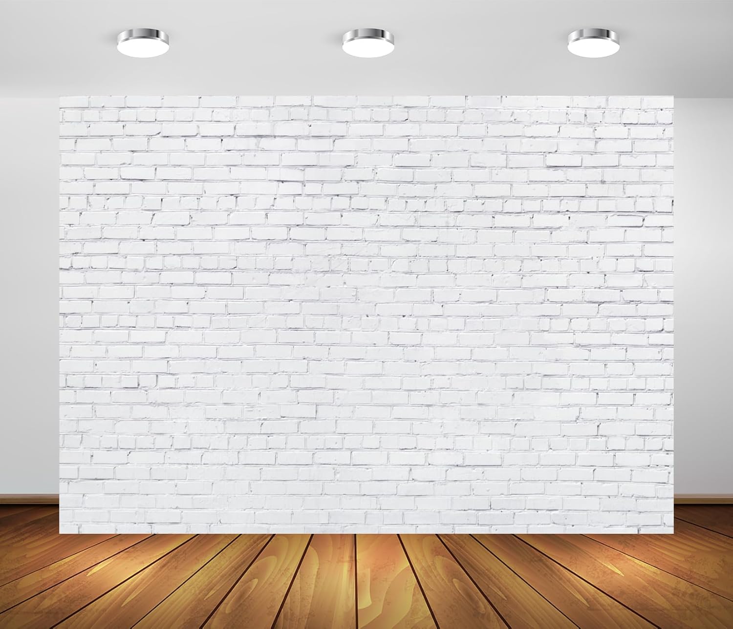 Amazon.com : BELECO 7x5ft Fabric White Brick Backdrop Brick Wall ...