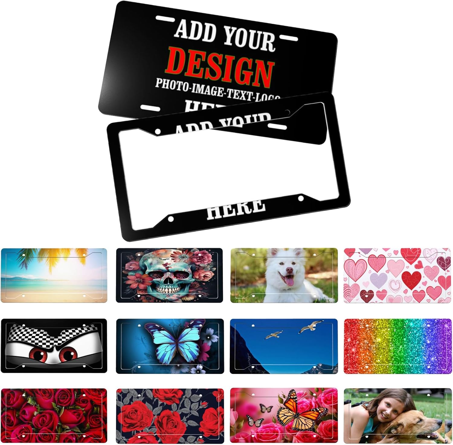 Amazon.com: VEIZKUO Personalized Front License Plate for Car,Custom ...