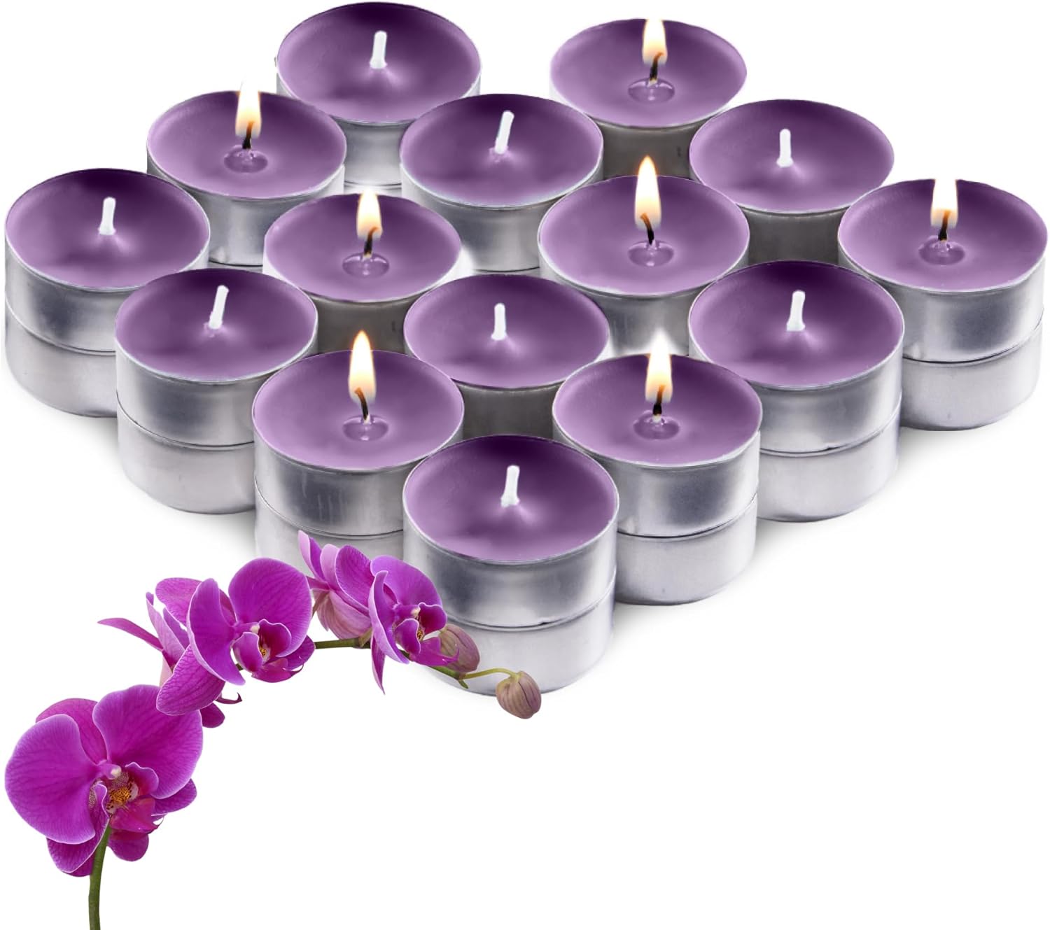 Amazon.com: Purple Scented Tealight Candles - Pack of 30 Scented Tea ...