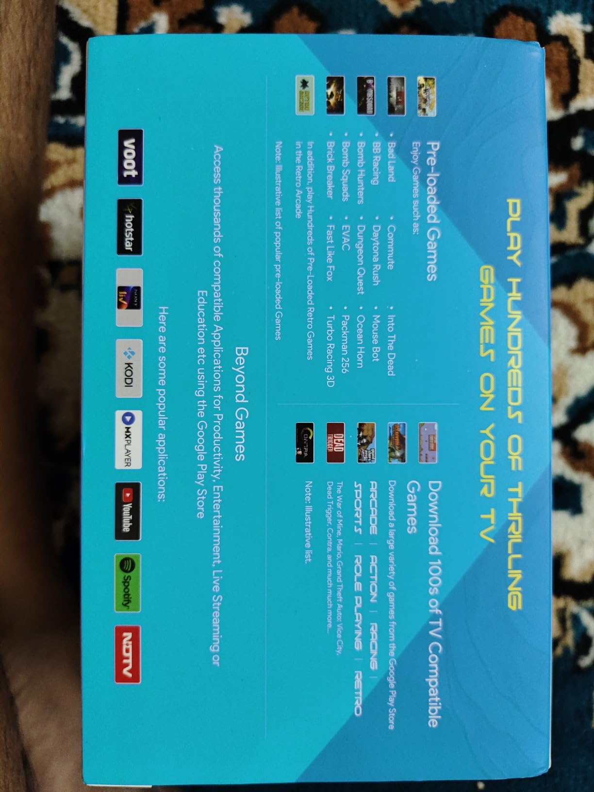 EvoFox Game Box V2 TV Gaming Console With Smart Remote and Game ...