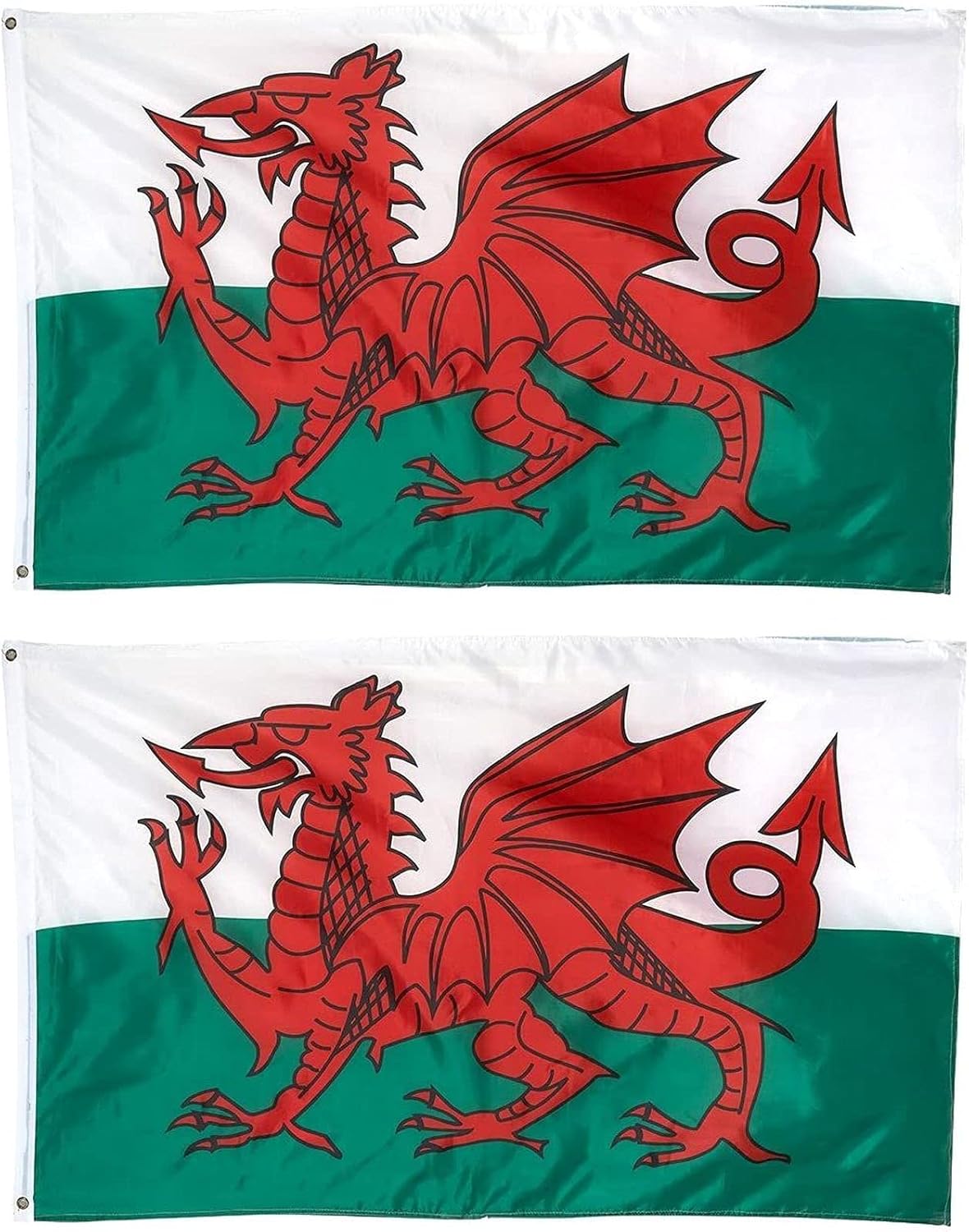 Amazon.com : Juvale 2-Piece Wales Flags - Outdoor 3x5 Feet Welsh Dragon ...