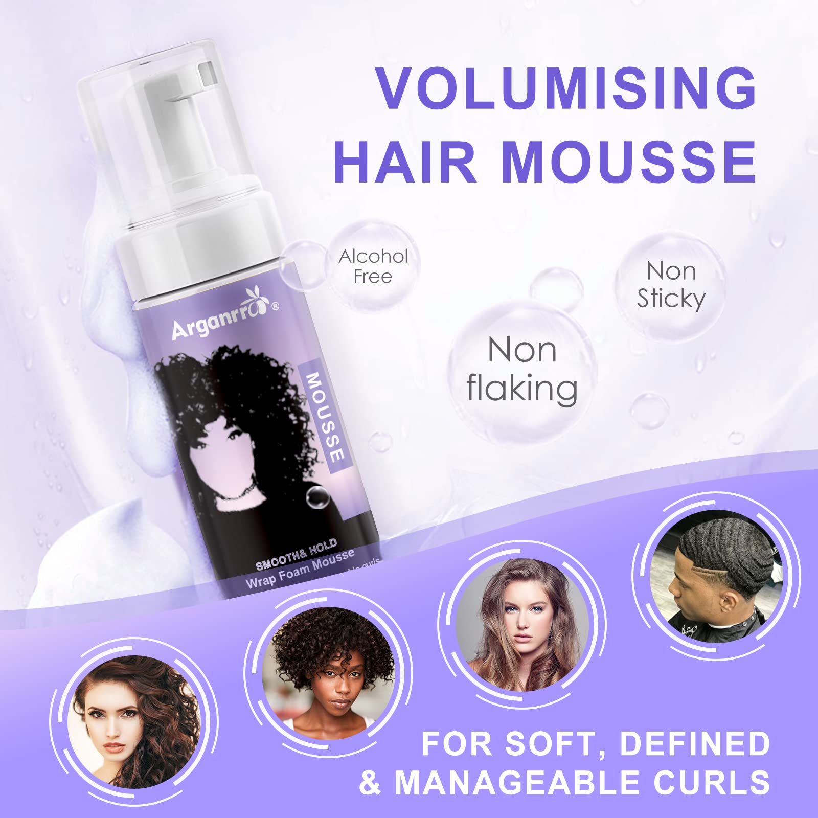 Custom Label Curly Hair Mousse For Wigs Nourishing Curl, 44% OFF