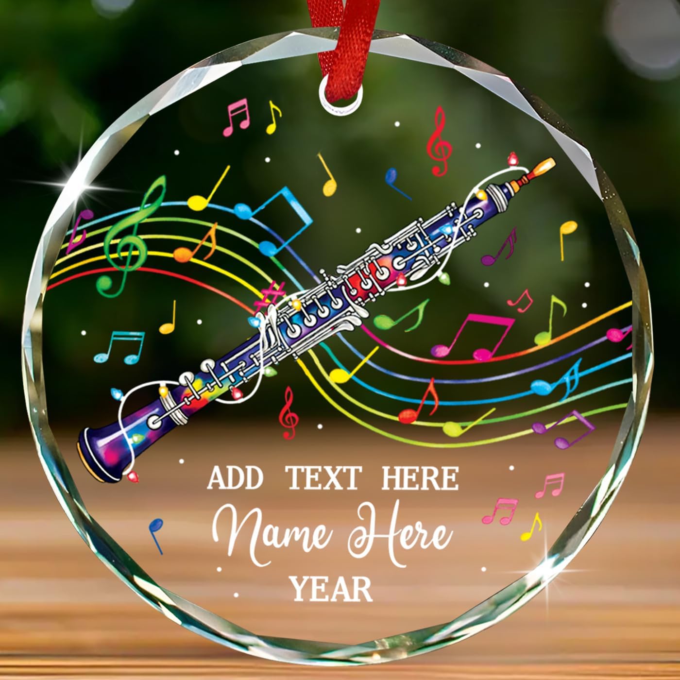 Amazon.com: Oboe Musicians Christmas Ornament, Personalized Colorful ...