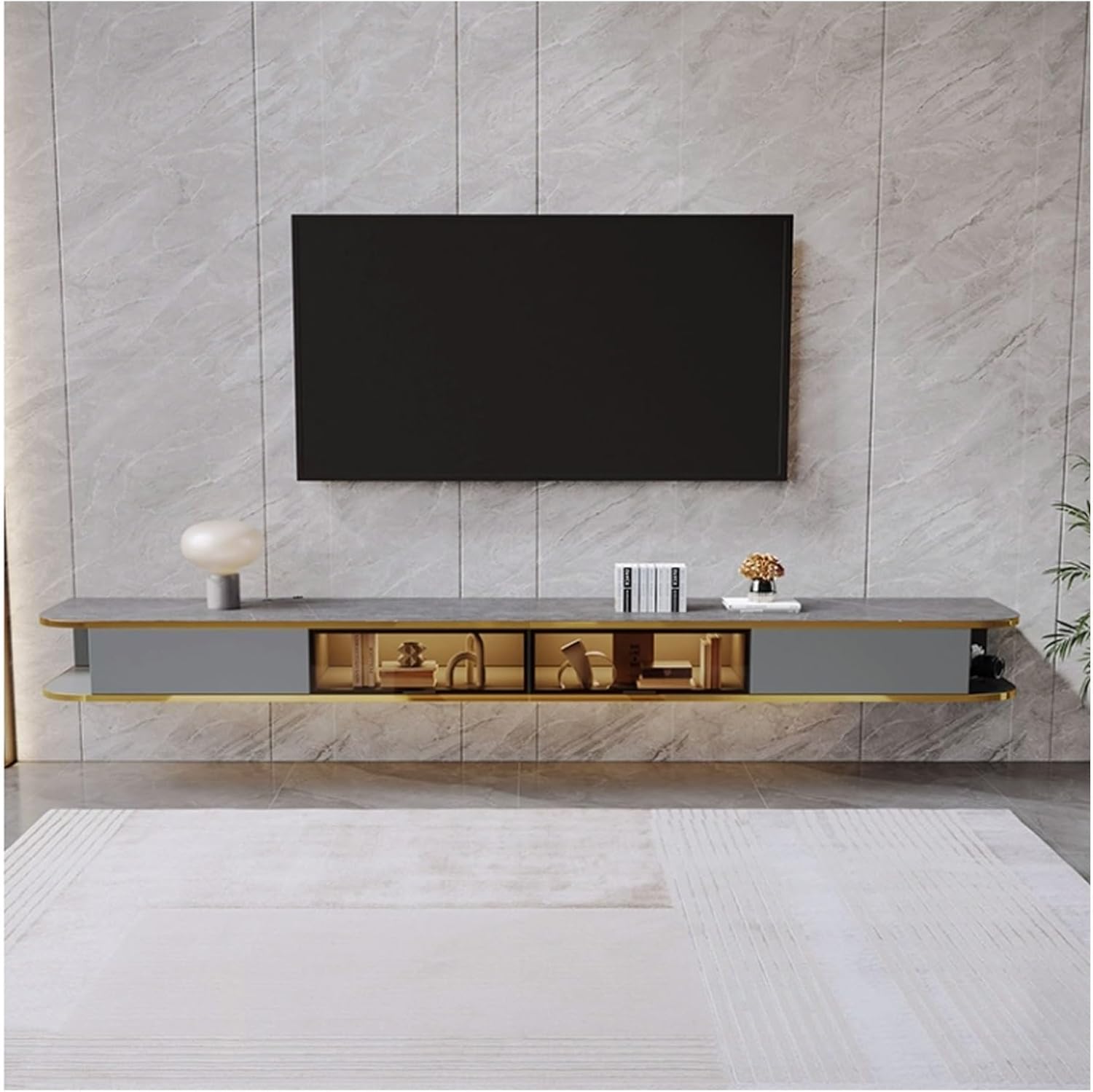 TV stands Floating TV Stand, Modern Wall-Mounted Hanging TV Cabinet ...