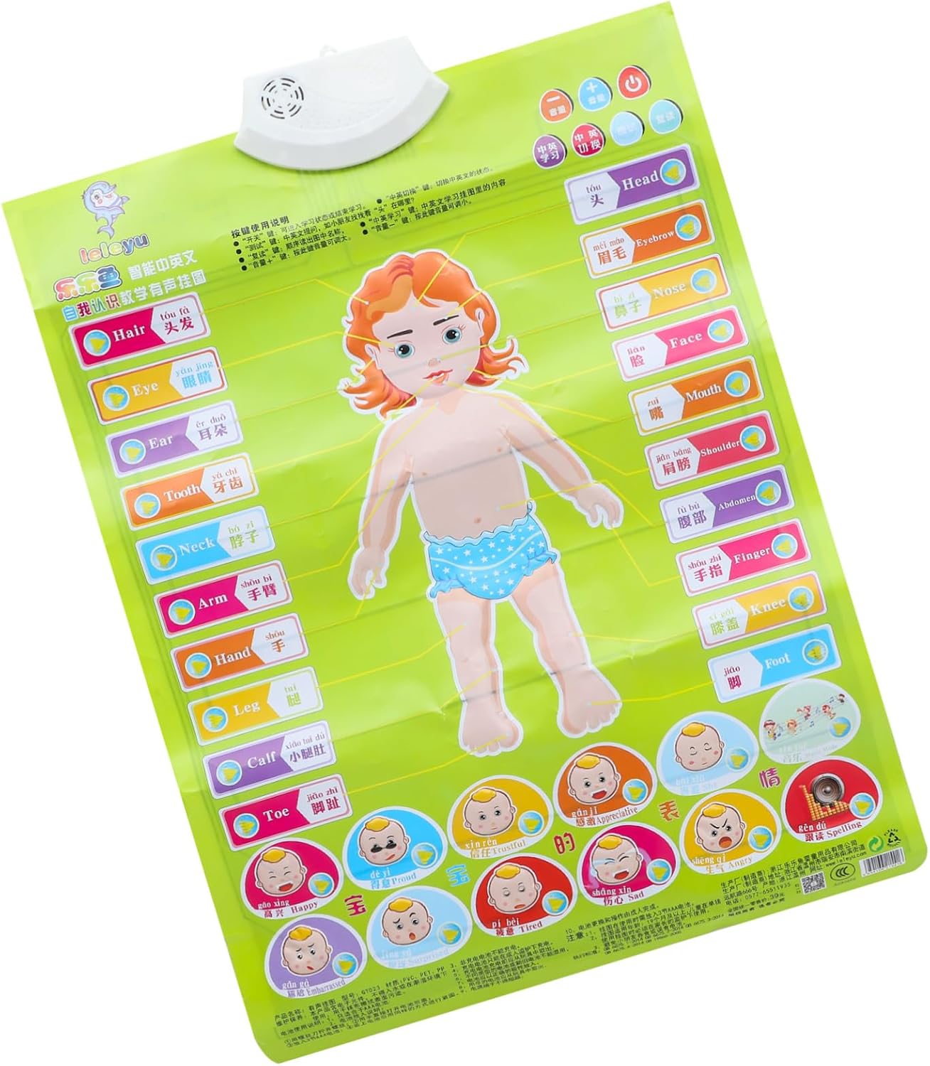 Tomaibaby Talking Poster My Body- Interactive Educational Talking Game ...