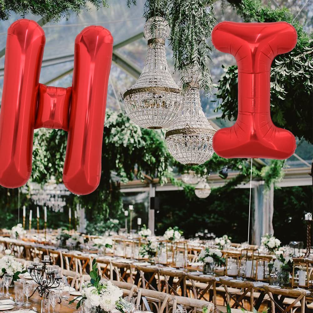 Snapklik.com : TONIFUL 40 Inch Large Bright Red Letter Balloons A-Z