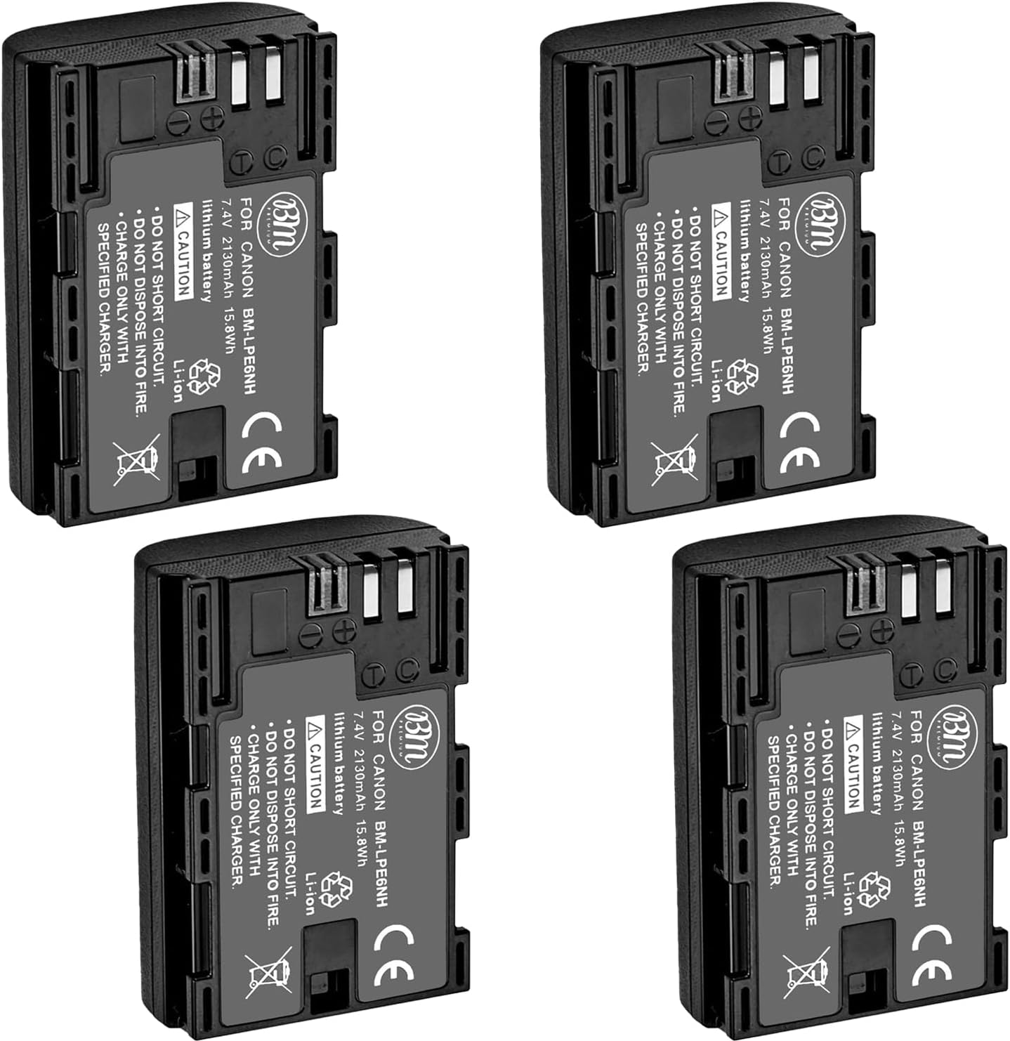 Amazon.com : BM Premium LP-E6NH High Capacity Battery for Canon EOS R ...