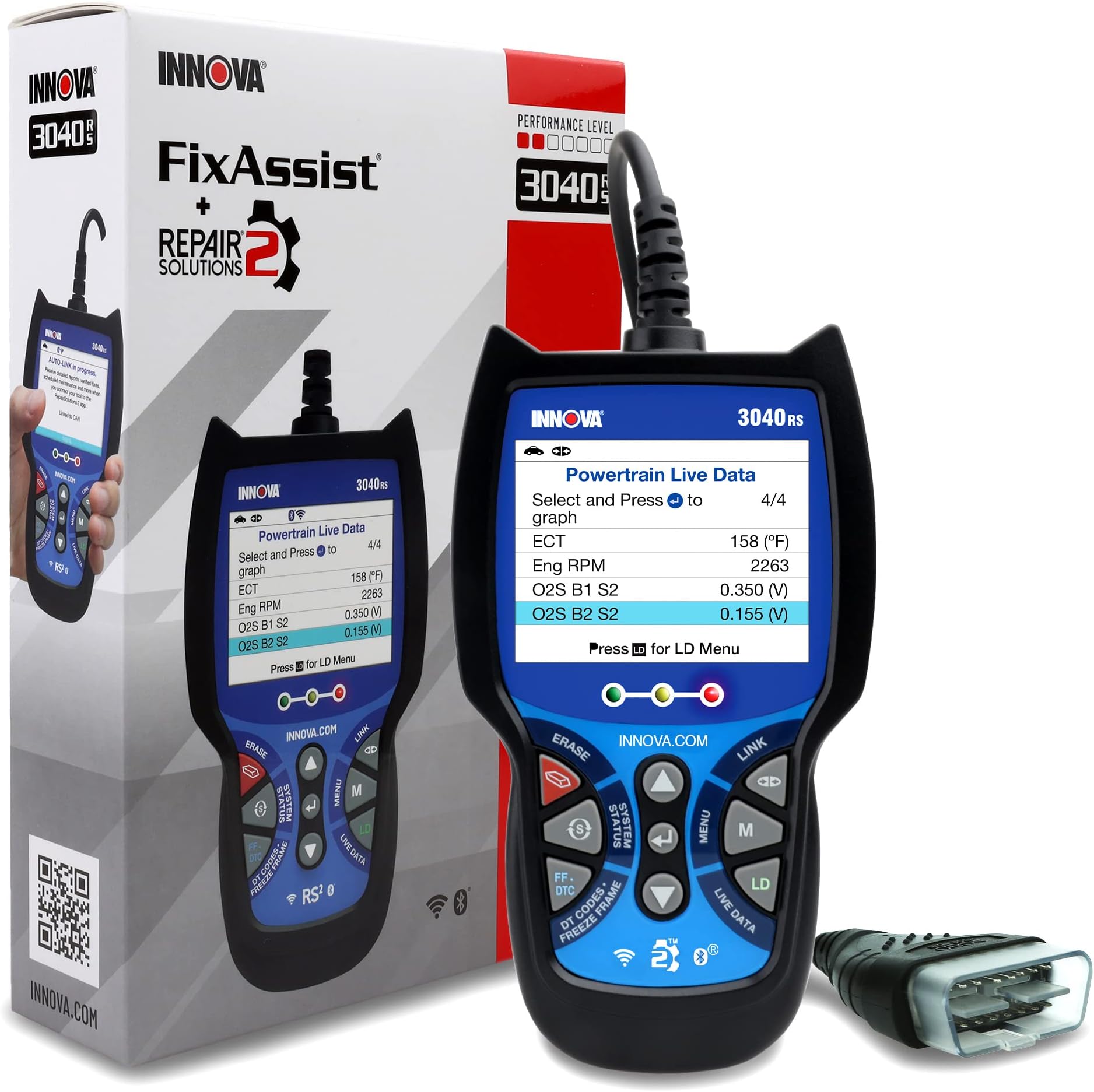 Amazon.com: Innova SD35 OBD2 Scanner – ABS, SRS, TPMS & Check Engine Code Reader, Live Data, All ...