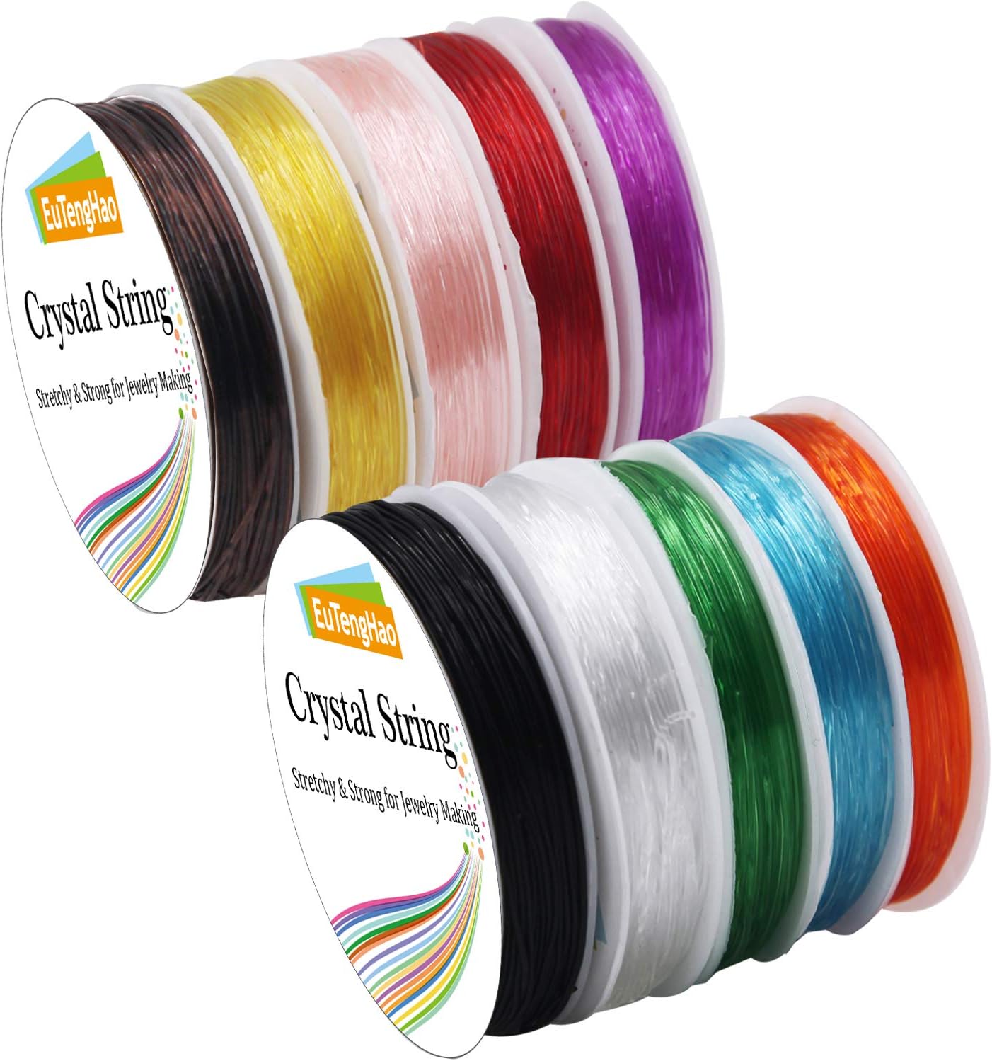 Amazon.com: EuTengHao 10 Packs Crystal String 0.8mm Elastic String ...