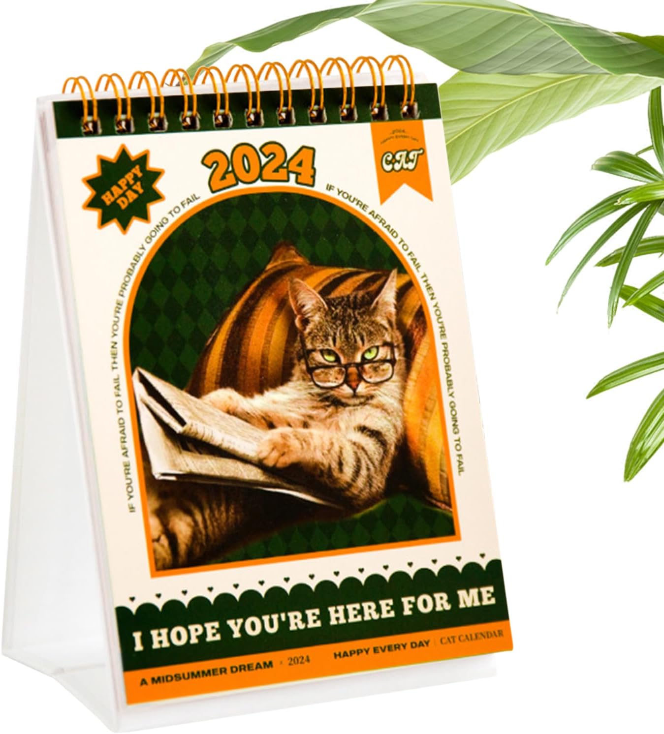 Calendário de gato 2024 - Mini calendário de mesa 2024-12 calendário ...