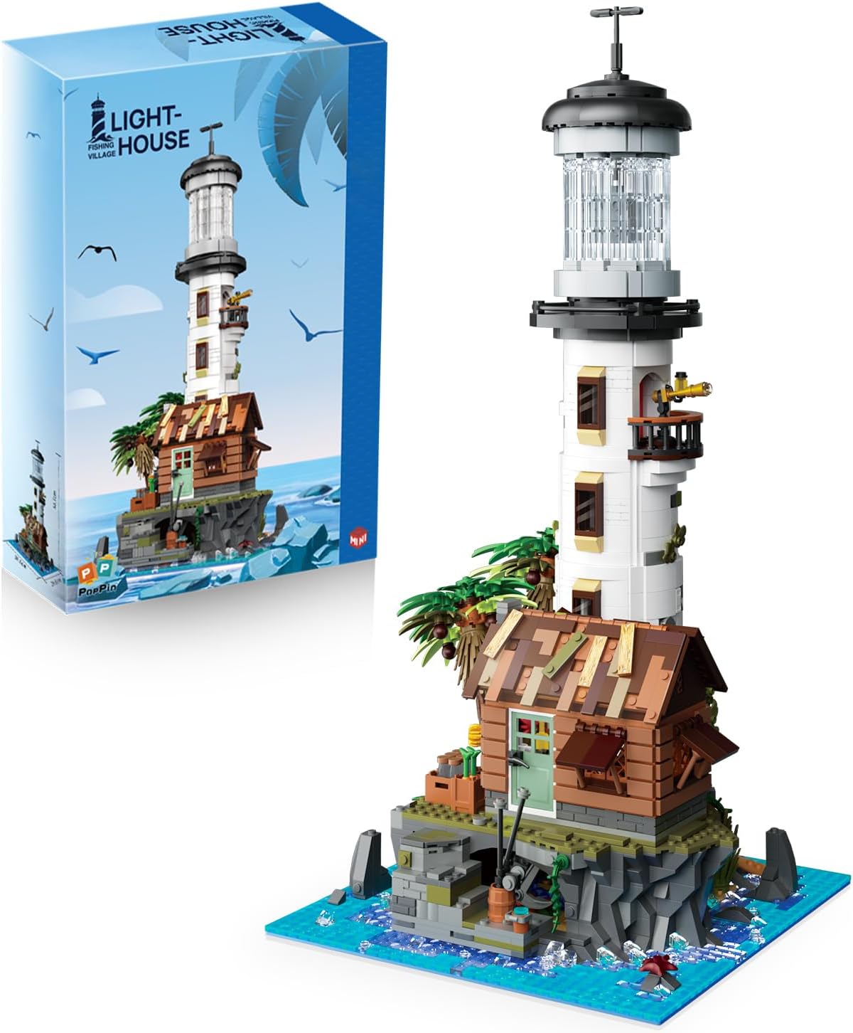Amazon.com: Lighthouse Building Set Mini Blocks with LED Ideal Building ...