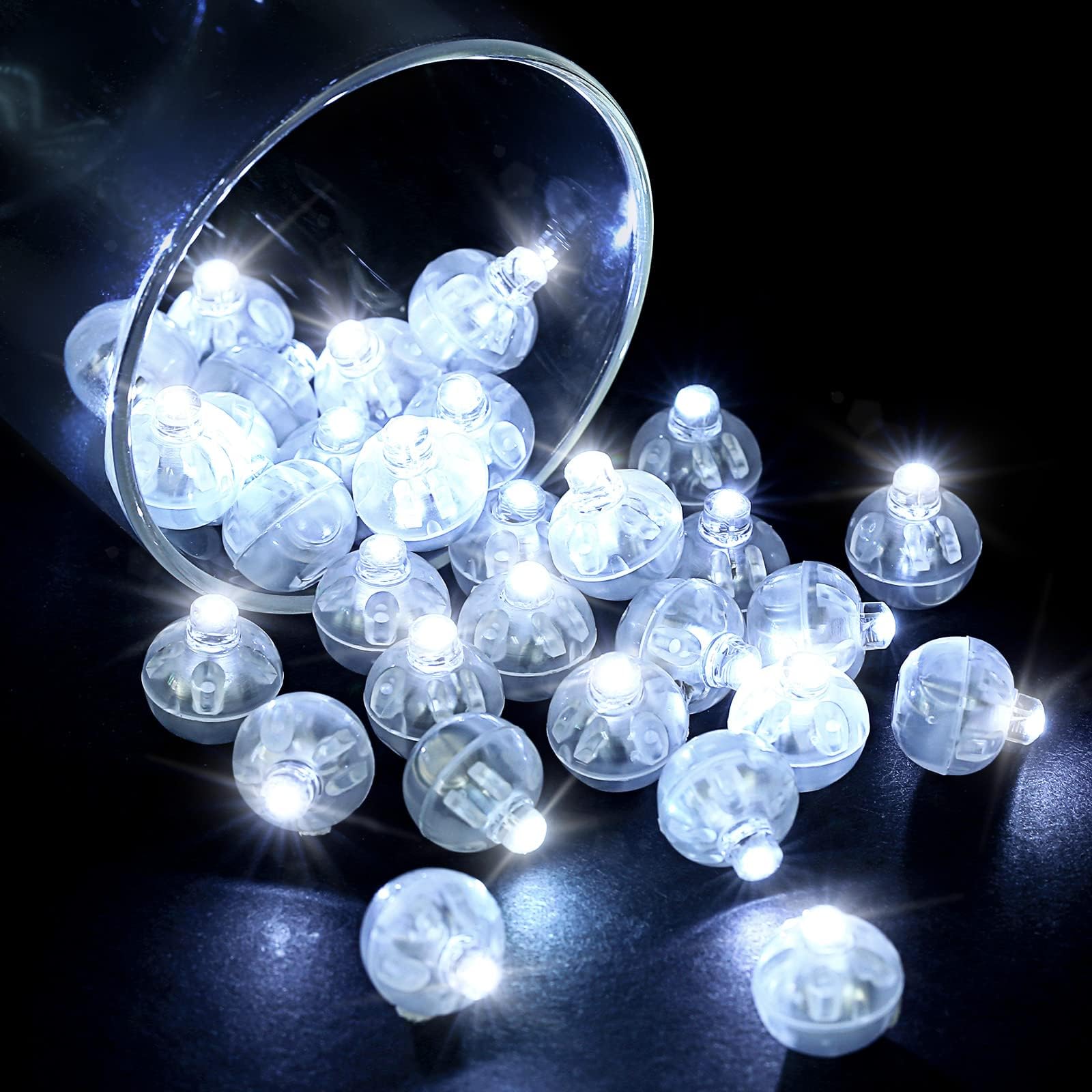 LIHAO 30pcs LED Balloon Lights Mini Round LED Ball Lights for Paper ...