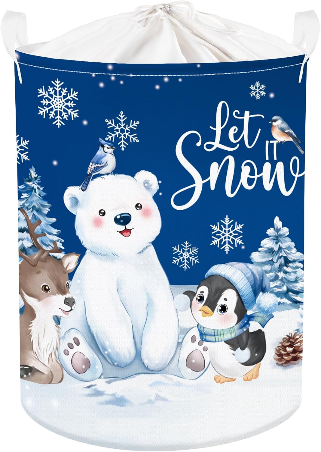 Amazon.com: Clastyle Showflake Snowman Christmas Tree Gift Basket Blue ...