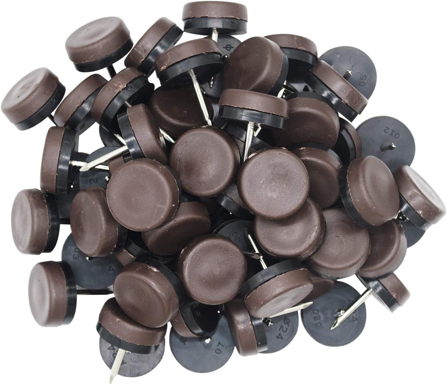 40pcs Round Nail-on Nylon Slider Pad Anti-Sliding Floor Protectors for ...