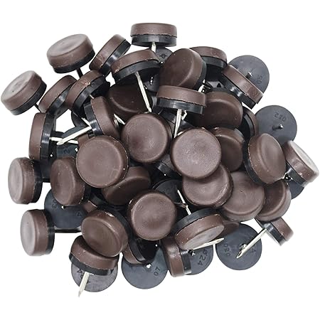 Amazon.com: 40pcs Round Nail-on Nylon Slider Pad Anti-Sliding Floor ...