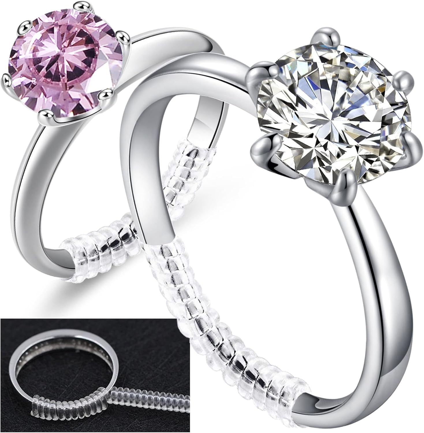 Amazon.com: Moivi Ring Size Adjuster for Loose Rings 12 Pack 4 Sizes ...