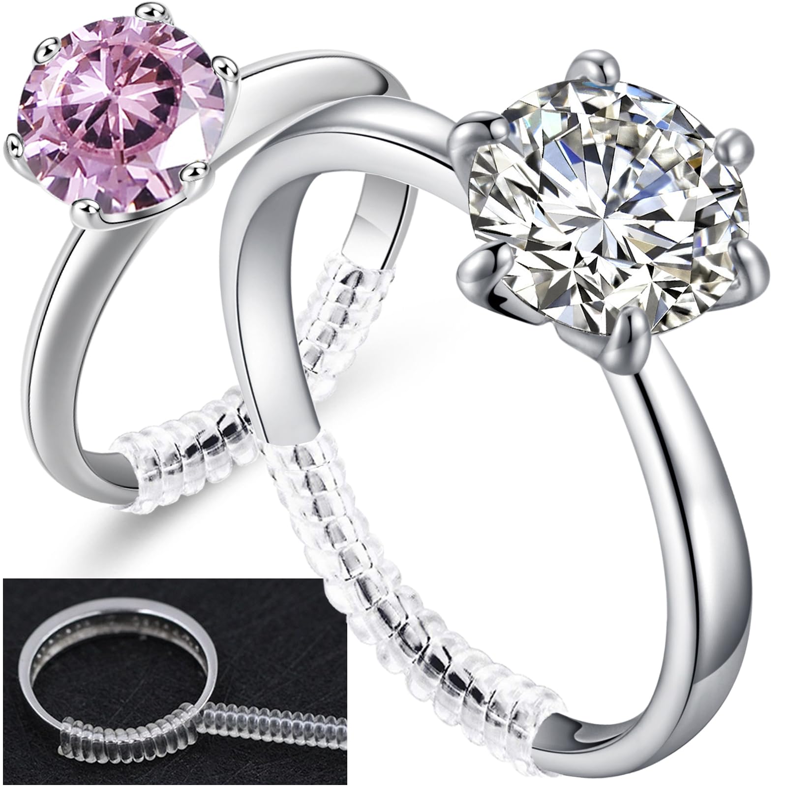 Amazon.com: Moivi Ring Size Adjuster for Loose Rings 12 Pack 4 Sizes ...