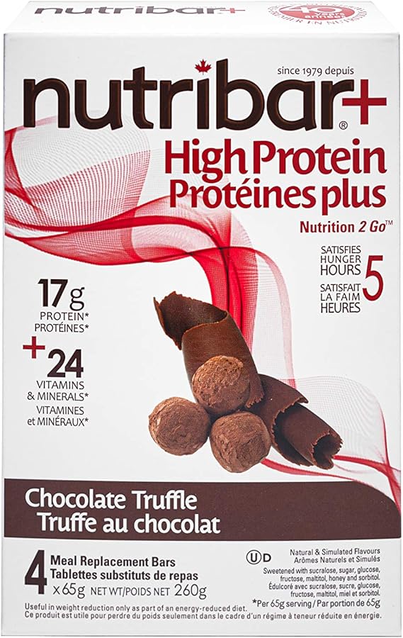 Nutribar+ Chocolate Truffle Flavoured Bars, High protein, Meal ...