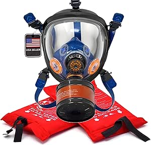 Smoke & Fire Safety Kit - ST-100X Survival Full Face Respirator & Fire ...