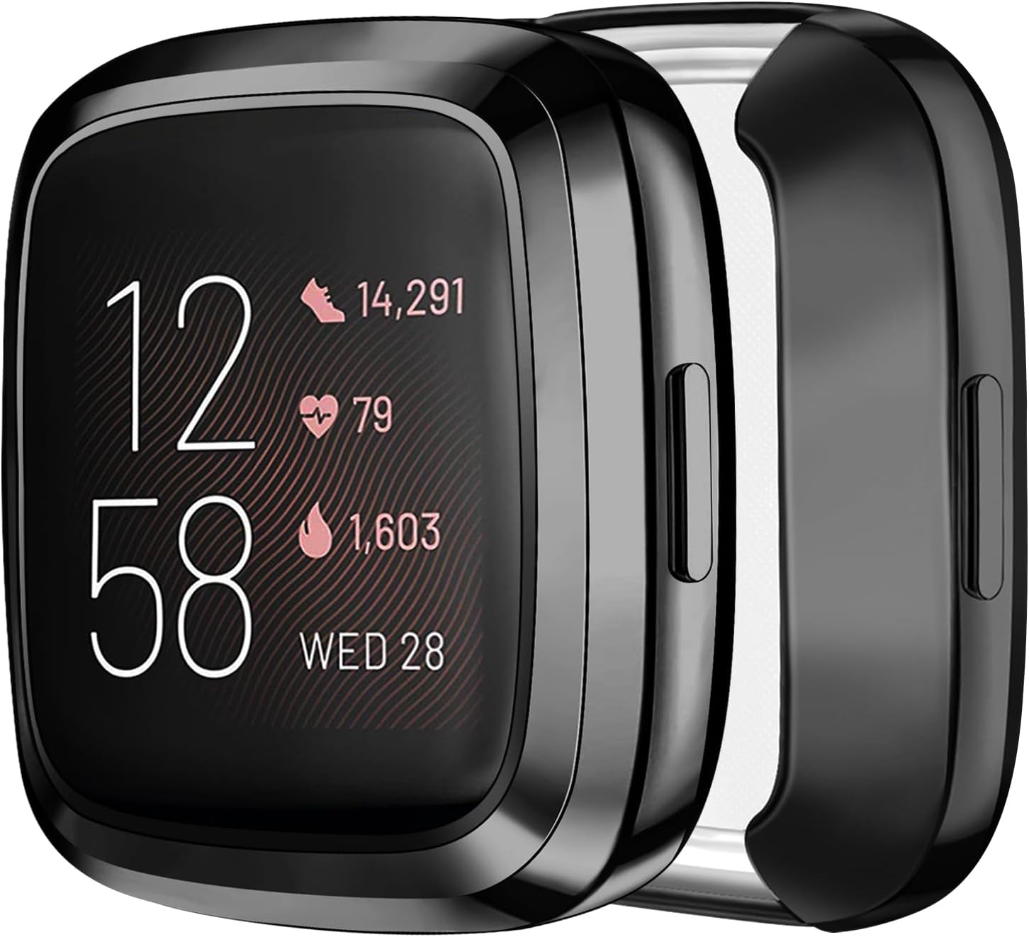 Amazon.com: Tobfit 2 Pack for Fitbit Versa 2 Screen Protector Case ...