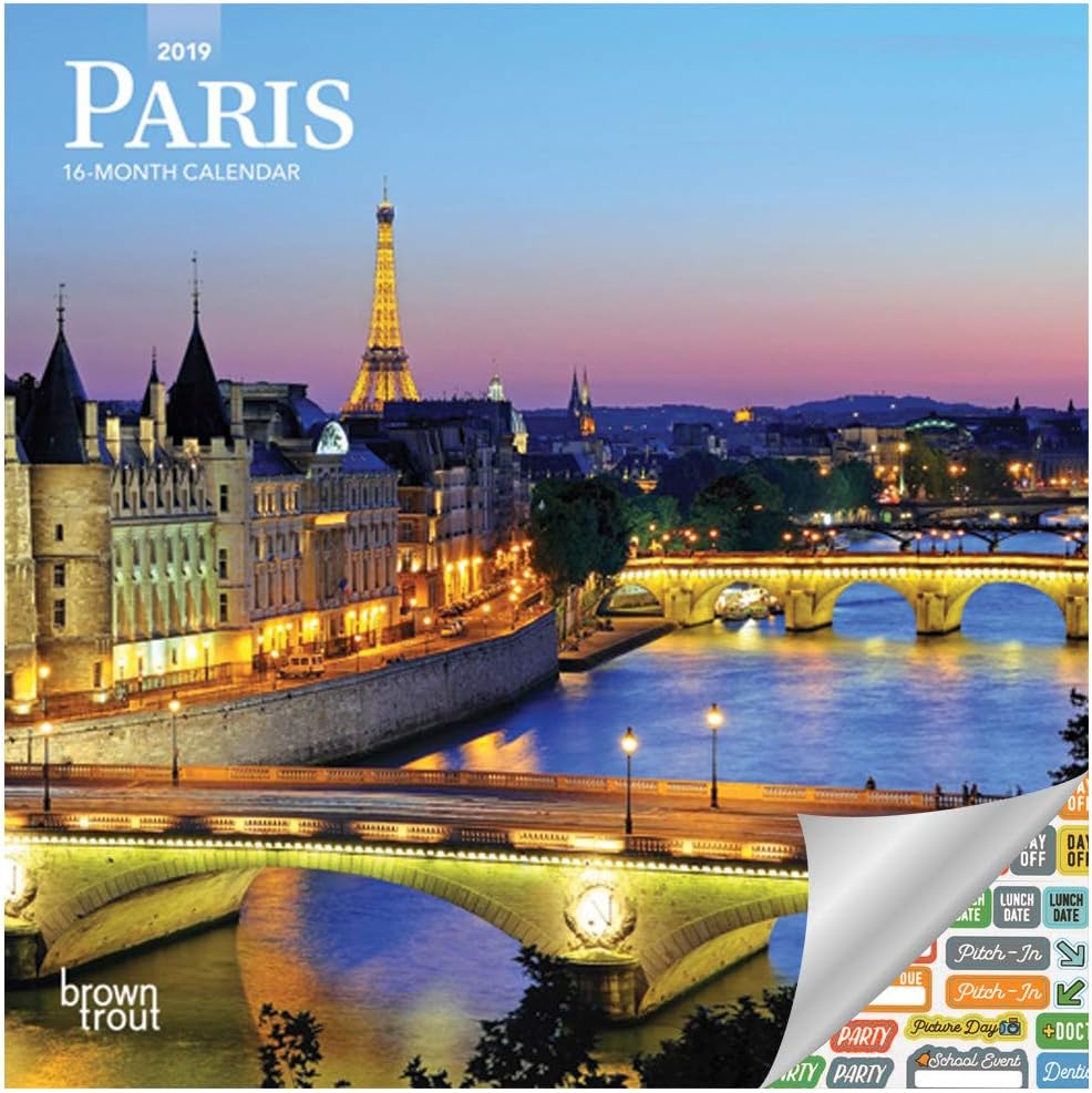 Amazon.com: Paris Calendar 2019 Set - Deluxe 2019 Paris Mini Calendar ...