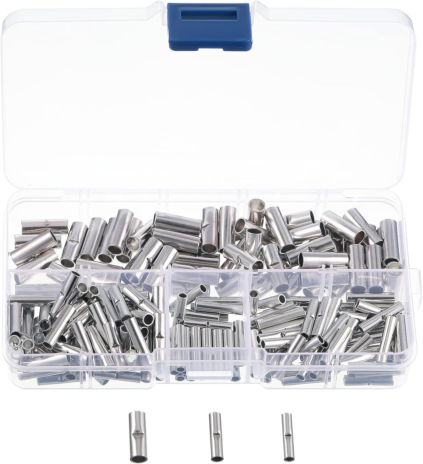 200 Pieces Electrical Connectors Butt Connectors Non-Insulated Wire ...