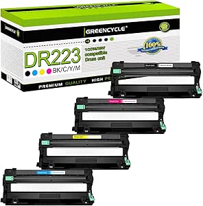Amazon.com: greencycle 4 Pack DR223CL High Yield Compatible Drum Unit Replacement for Brother DR ...