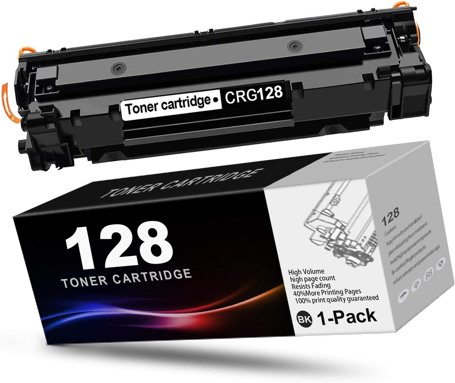 Amazon.com: 128 Black Toner Cartridge High Yield (2-Pack) Compatible ...