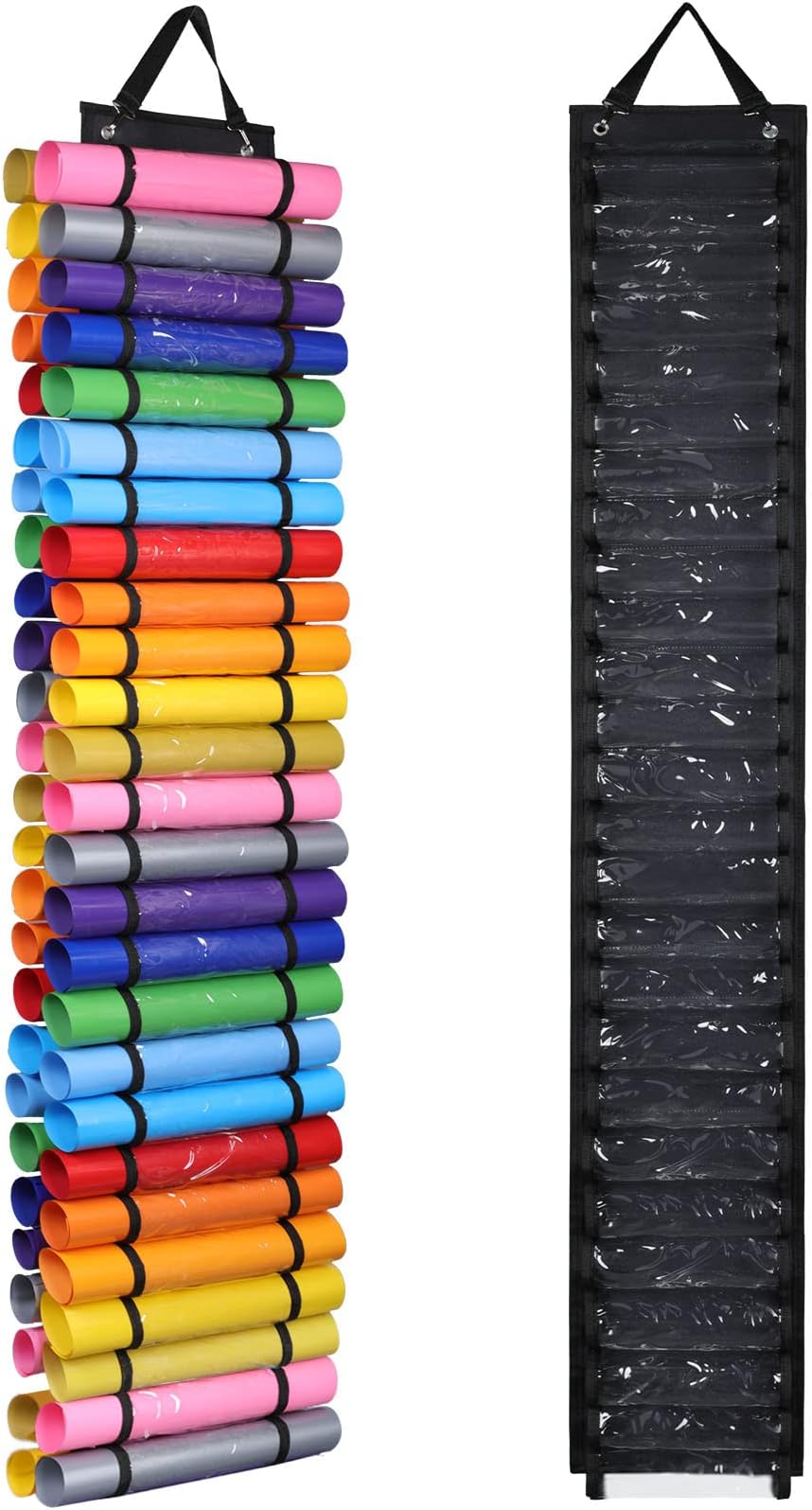 Amazon.com: lixinhu Vinyl Roll Holder, 24 Compartments Craft Rack Roll ...