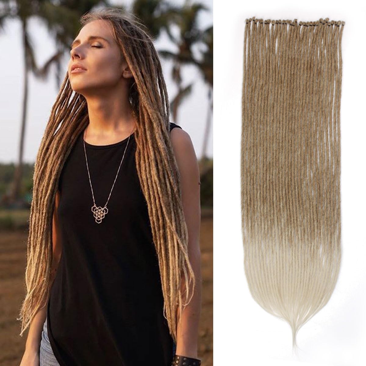 Amazon.com : Sangtok 36 inch Long Dreadlock Extensions, 20 pcs Ombre ...