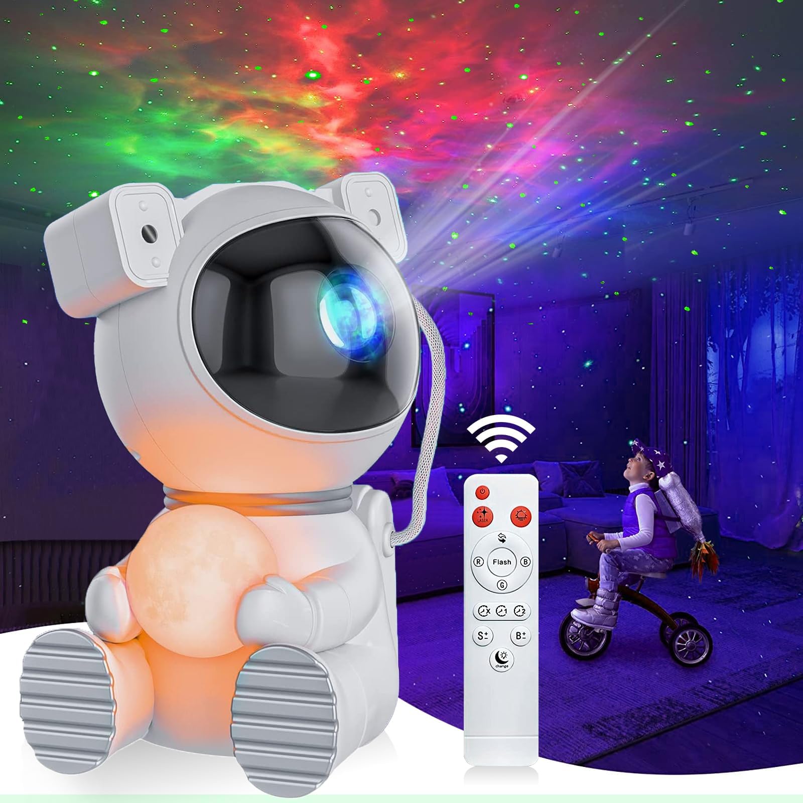 Astronaut Galaxy Star Projector,AUYLE Star Projector with Moon Lamp,360 ...
