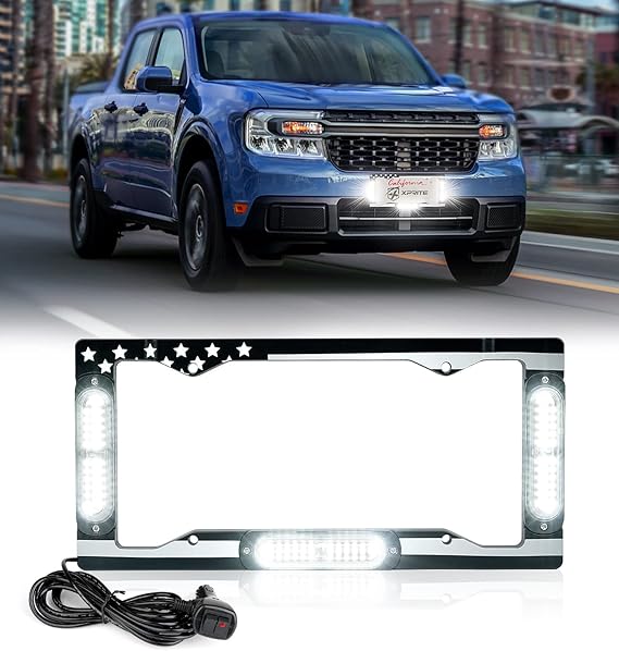 Amazon.com: Xprite 36 LED License Plate Strobe Light, US Flag Front ...