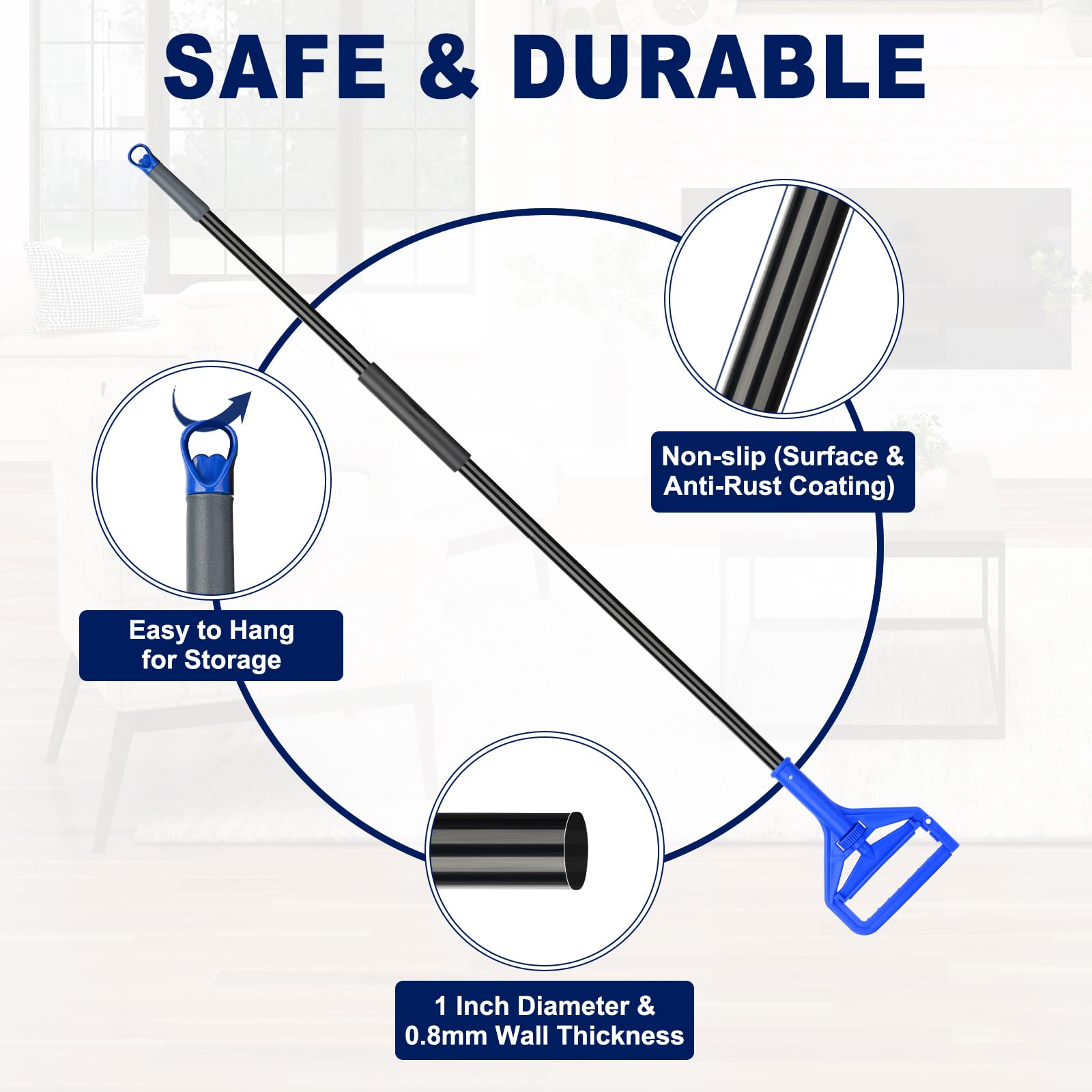 Snapklik.com : 60 Inch Mop Handle Commercial Heavy Duty,Industrial ...